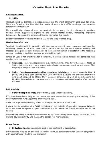 5. Biological Treatments for OCD | Teaching Resources