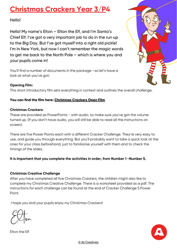 Christmas Crackers - Christmas-themed Maths Puzzles for Y3/P4 ...