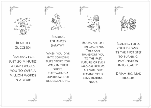 Book Mark with positive 'Reasons for Reading' Quotes | Teaching Resources