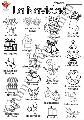 Spanish - Navidad Package - Poster, Colouring in, Worksheets ...