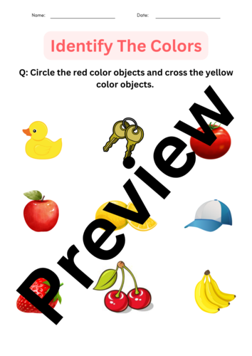 Printable Color Identification - Matching Colors Worksheets for ...