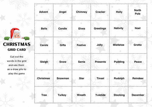 Christmas Bingo 20X Cards 3X3. Lesson Filler. Tutor Time Activity ...