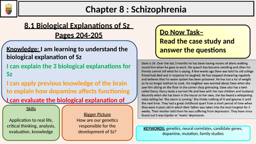 AQA A Level Psychology - Schizophrenia - Biological Explanation of ...