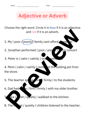 Daily Grammar Activities - Adjectives & Adverbs - Worksheets 3rd, 4th ...