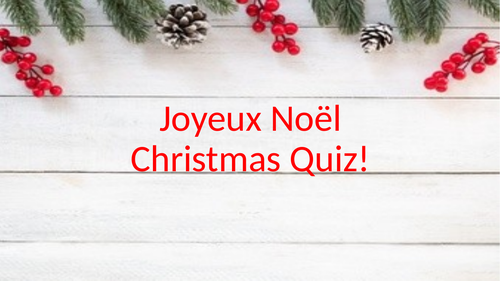 Christmas French table quiz | Teaching Resources