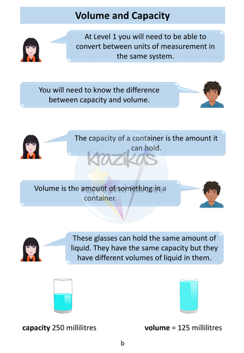 Volume and Capacity Workbook - Level 1 Functional Skills Maths ...