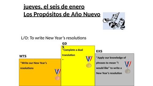 Sp GCSE Los propositos del ano nuevo | Teaching Resources