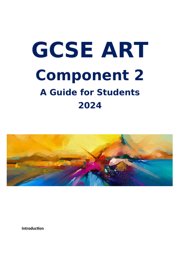 GCSE Art Component 2 Support Guide for Students 2024 | Teaching Resources