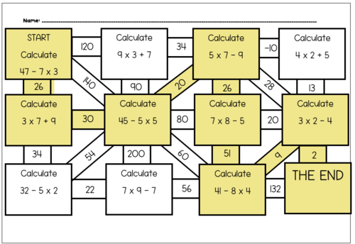 Christmas Maths- Bidmas Mazes | Teaching Resources