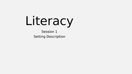 Year 6 - Setting Description - Trench Description - Full Unit Planning ...