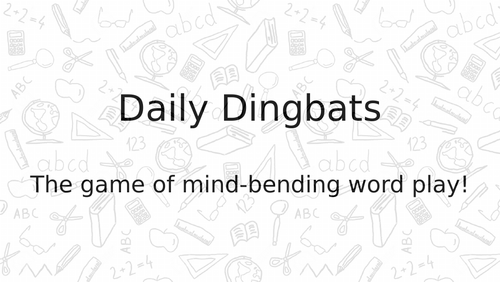 Daily Dingbats Morning Starter | Teaching Resources