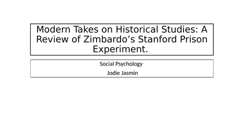 Rethinking Zimbardo's Stanford Prison Experiment | Teaching Resources