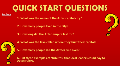 Introduction to the Aztecs - Upper KS2 Reading Comprehension Lesson ...