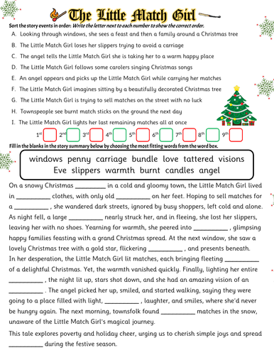 Little Match Girl Christmas Story | Teaching Resources