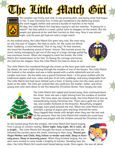 Little Match Girl Christmas Story | Teaching Resources