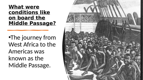 What were conditions like during the Middle Passage? | Teaching Resources