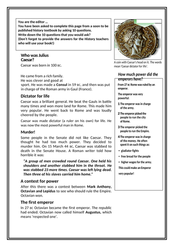 Roman History Activities Bundle | Teaching Resources