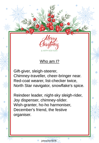 Pack of 14 winter/Christmas poems + Ppts | Teaching Resources