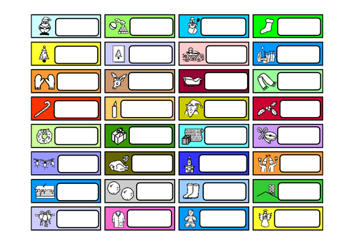 32 Christmas Labels for Children | Teaching Resources