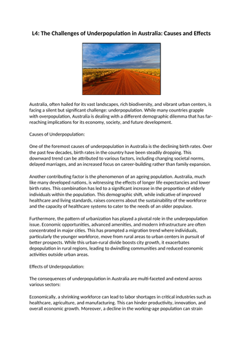 IGCSE Population | Teaching Resources