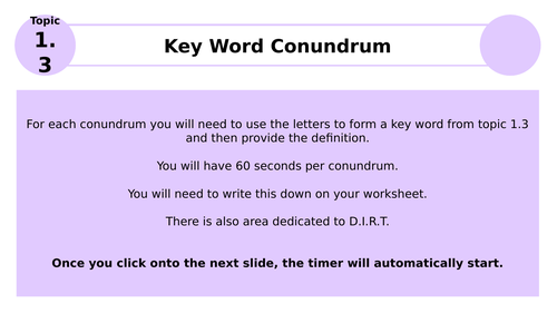 Key Word Conundrums | Teaching Resources