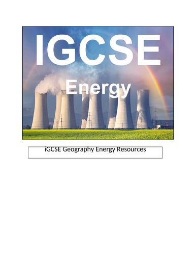 Igcse Energy Teaching Resources