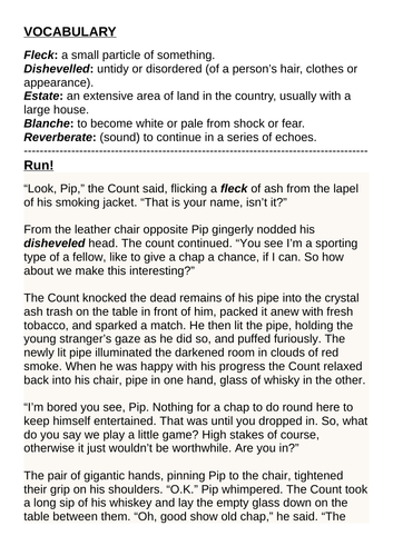 Short Stories for KS3 English groups - Key Vocabulary & Questions ...