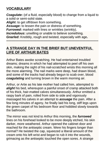 Short Stories for KS3 English groups - Key Vocabulary & Questions ...