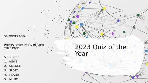 End Of Year Quiz 2023 | Teaching Resources