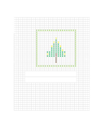Quick Make Christmas Tree Cross Stitch Easy Pattern KS2 | Teaching ...