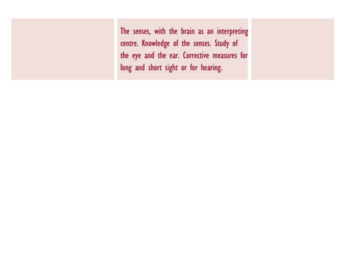 LC Biology - 3.5.3 - Responses in Humans - Senses | Teaching Resources