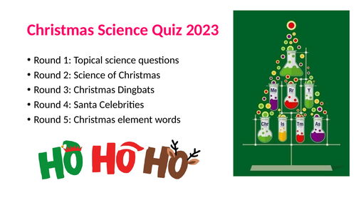 Christmas Science Quiz 2023 | Teaching Resources