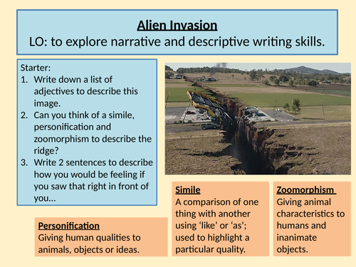 Alien Invasion Just Write | Teaching Resources