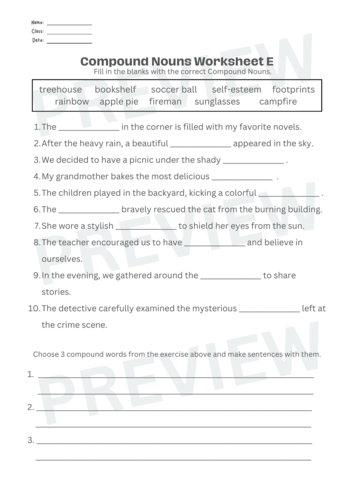 Compound Nouns | Teaching Resources
