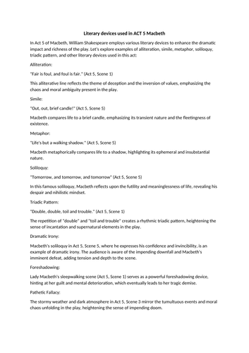 Macbeth - William Shakespeare | Teaching Resources