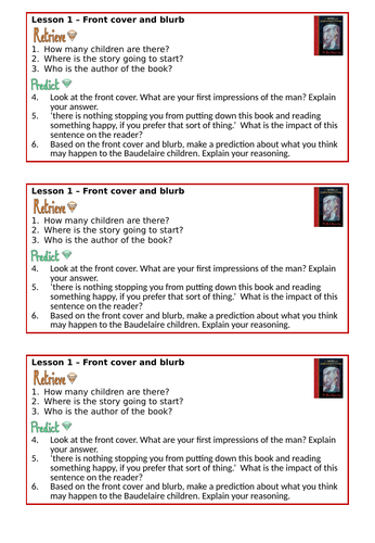 Year 5 Whole Class Reading Planning - A Series Of Unfortunate Events ...