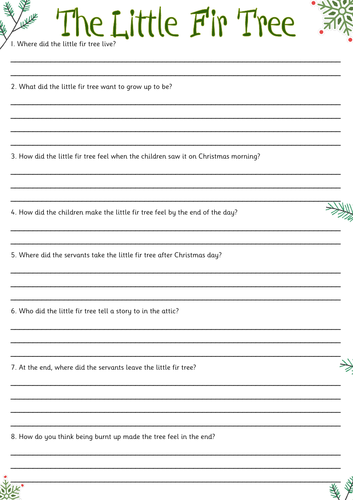 Little Fir Tree Christmas Reading | Teaching Resources