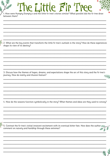 Little Fir Tree Christmas Reading | Teaching Resources