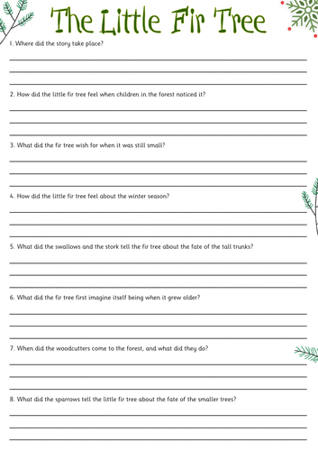 Little Fir Tree Christmas Reading | Teaching Resources