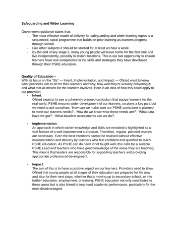 A-Z of Safeguarding and Wider Learning Resources | Teaching Resources