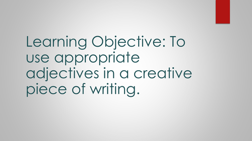 Adjectives Lesson Used for Observation | Teaching Resources
