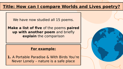 Worlds and Lives Poetry Scheme | Teaching Resources