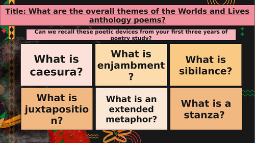 Worlds and Lives Poetry Scheme | Teaching Resources