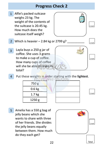 Weight Workbook - Level 1 Functional Skills Maths | Teaching Resources
