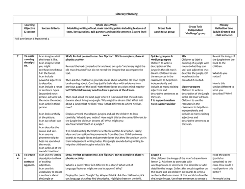 Year 3 Literacy Planning The Tin Forest | Teaching Resources