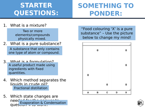 Paper Chromatography Practical (Lesson & Worksheet) | Teaching Resources