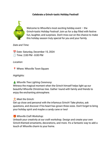 The Grinch Reading Christmas themed | Teaching Resources