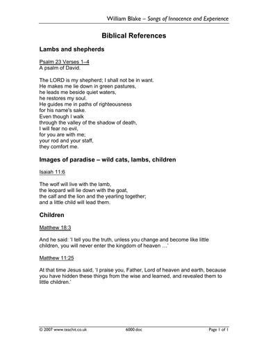 William Blake | Teaching Resources