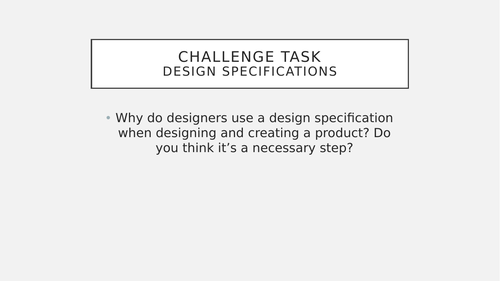 DT KS3 Challenge cards | Teaching Resources