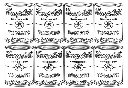 Andy Warhol Coloring / Colouring Pages / Sheets A4 PDF of his famous ...